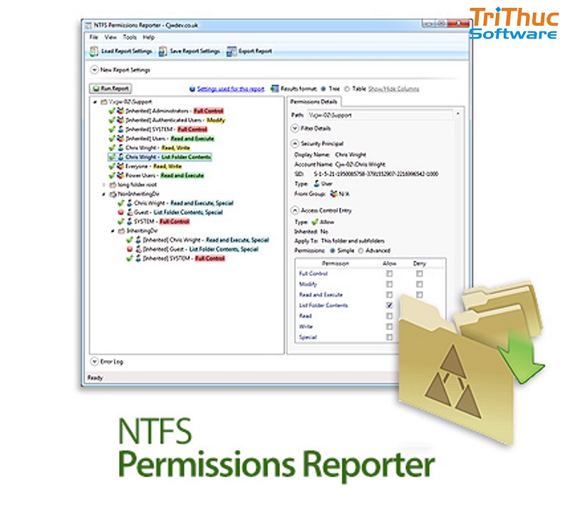 Phần mềm NTFS Permissions Reporter là gì? Mua bản quyền 2025